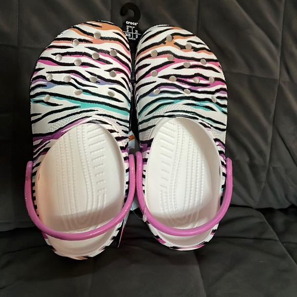 CROCS | Shoes | Nwt Crocs Classic Animal Print Clog Sz Junior 3 Nice ...